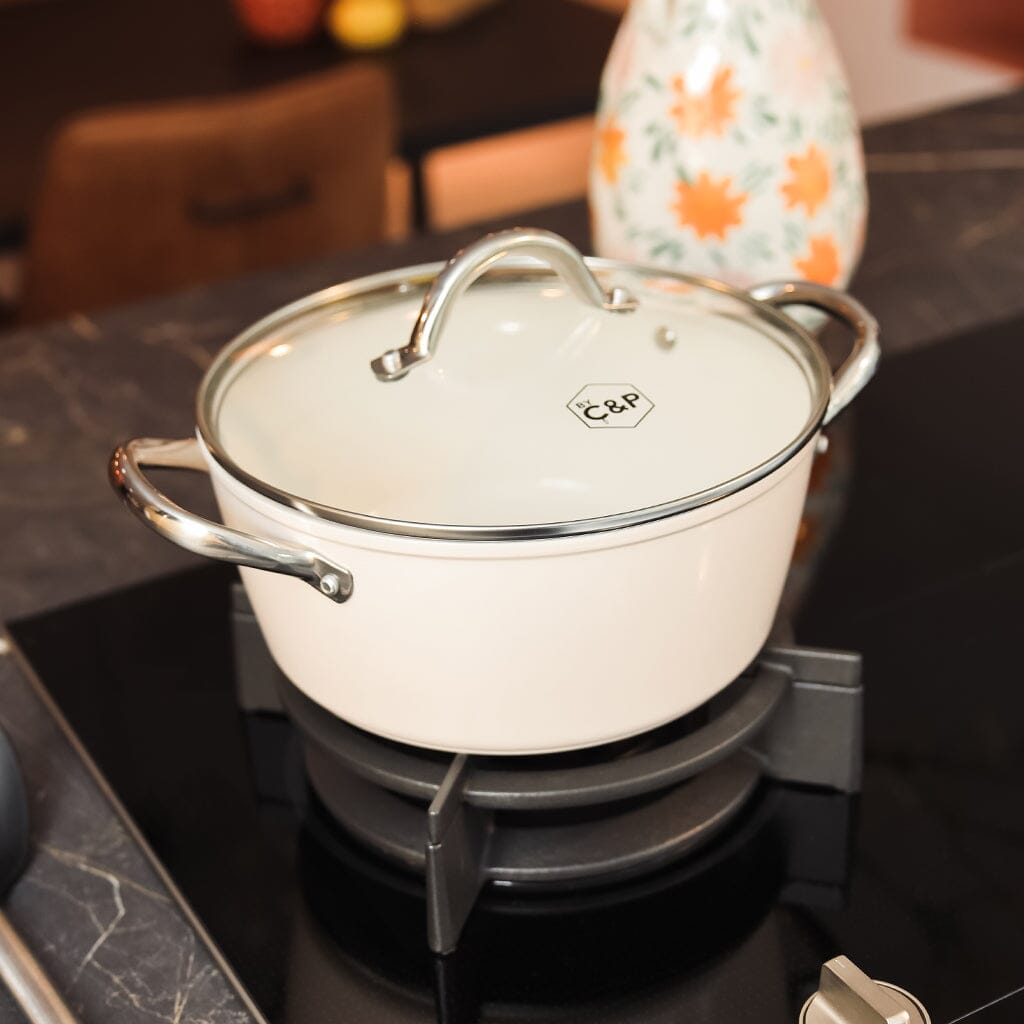 By C&P - Go Ivory Kookpan 24 cm met glazen deksel – KookGigant