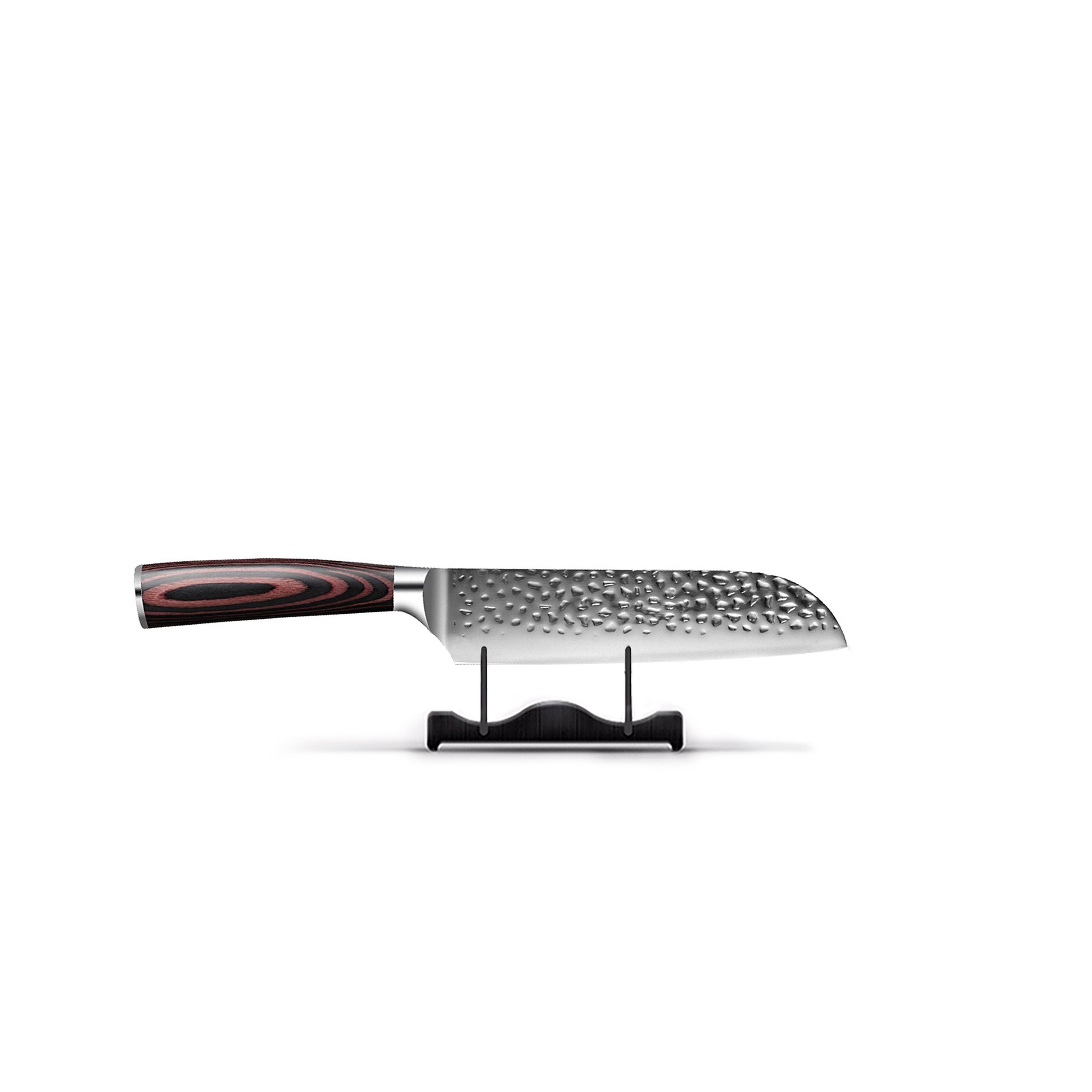 Shinrai Knives - Hammered RVS Santoku mes 13 cm – KookGigant