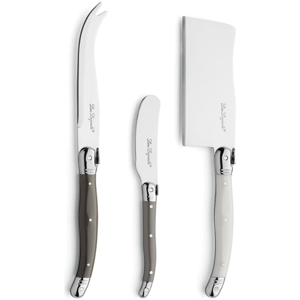 Lou Laguiole - Tradition 3-delige Kaasmessen set - Peper/Parel/Taupe ...