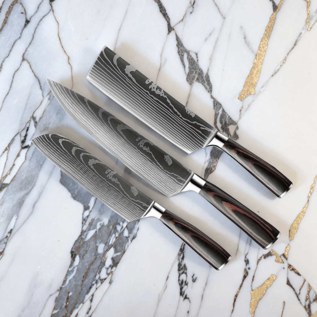 3-delige Japanse messenset damascus print – KookGigant